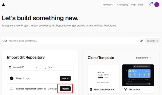 在 Vercel 上部署 Express.js + TypeScript